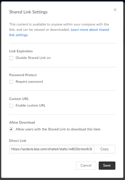 Secure Settings for Shared Links on Box - ServiceHub