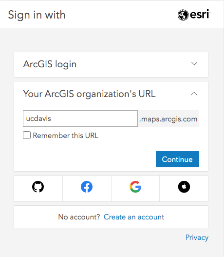 How do I sign into ArcGIS Apps / ArcGIS Online? - ServiceHub