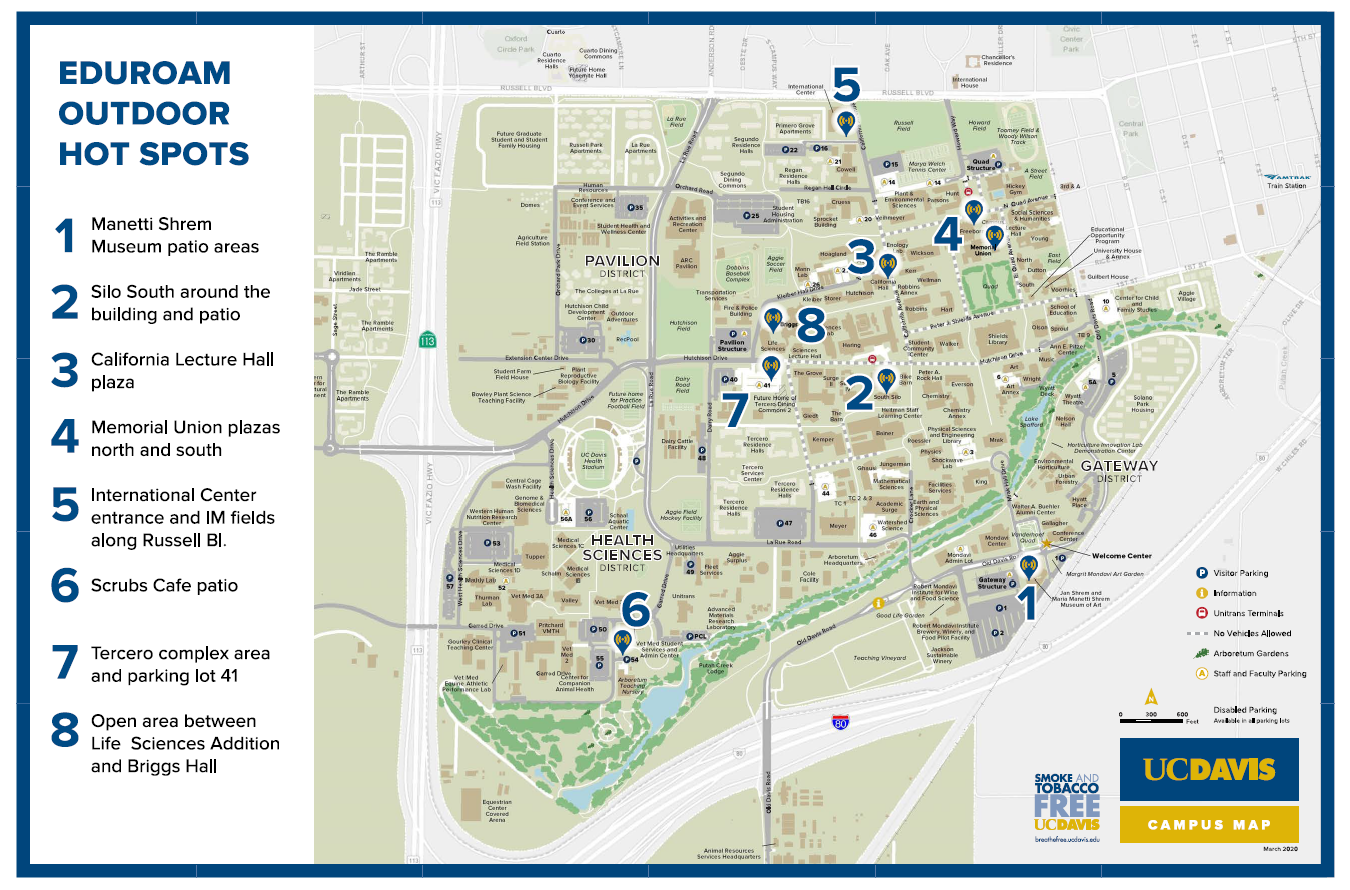 Eduroam Outdoor Hot Spot Map - ServiceHub