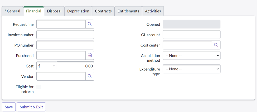 Adding Assets into the Asset Module in ServiceNow - ServiceHub