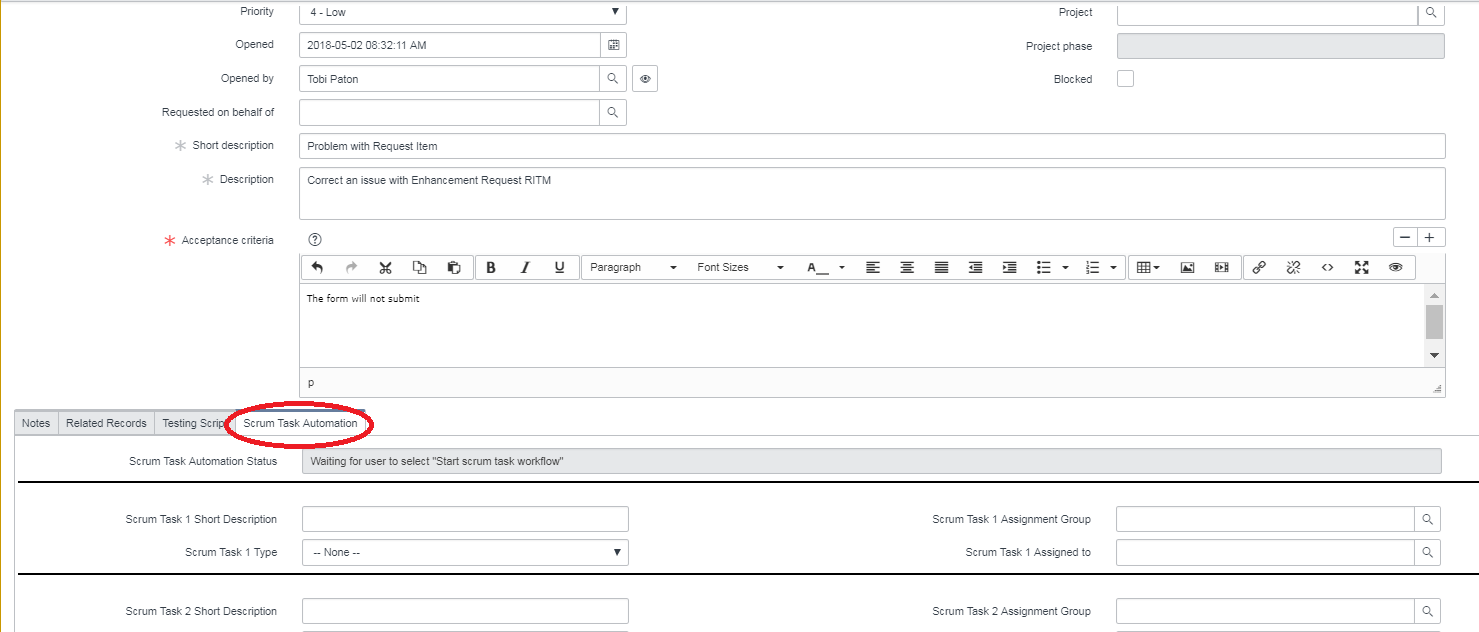 Agile Scrum Task Automation - ServiceHub