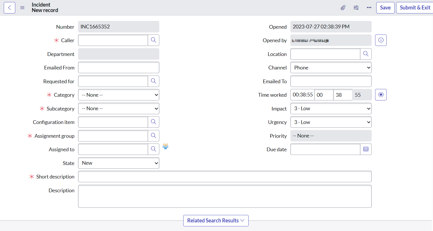 ServiceNow Service Management