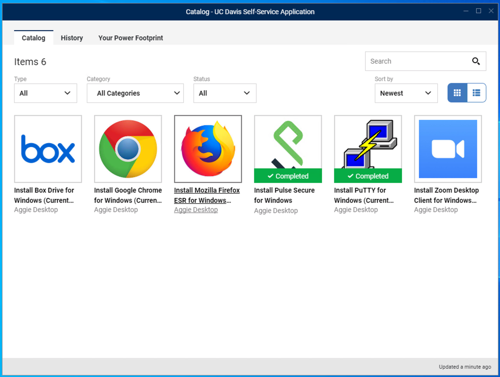 How to use the Aggie Desktop BigFix Self-Service Application (SSA) Service - ServiceHub