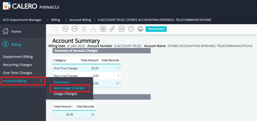 How do I find all phone and data services billed to an account ...